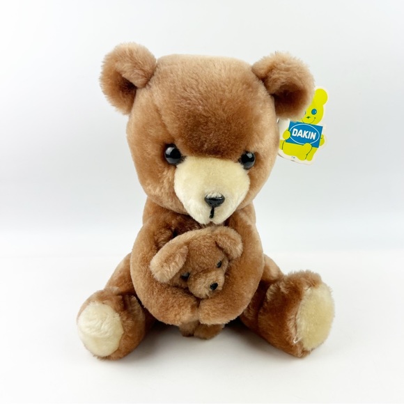 Dakin | Toys | Vintage Dakin Nature Babies Brown Bear Mama Baby 977 ...